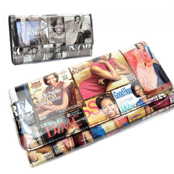 Bags | Michelle Obama Flip Front Trifold Wallet | Poshmark
